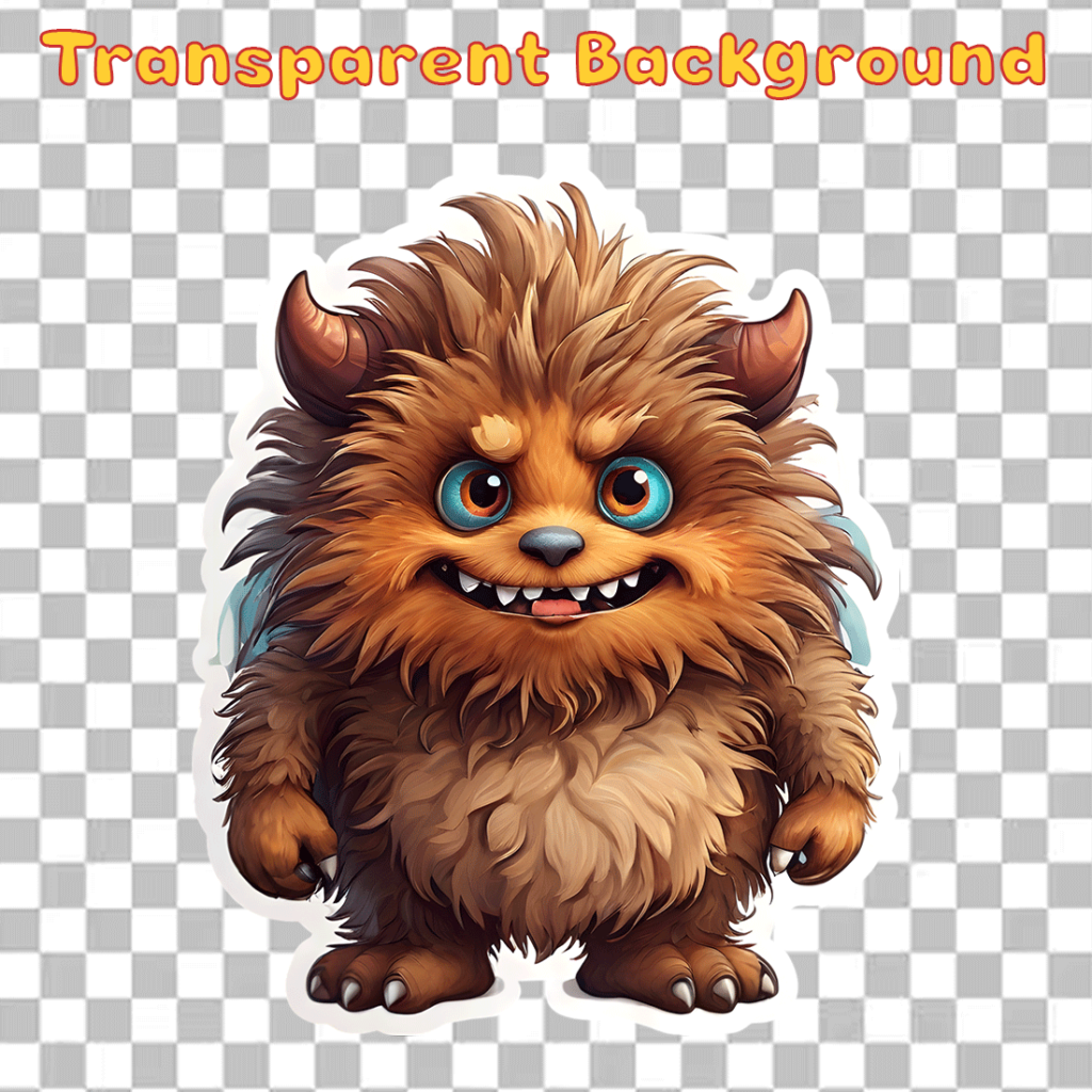 Brown Monsters Cute Stickers - MasterBundles
