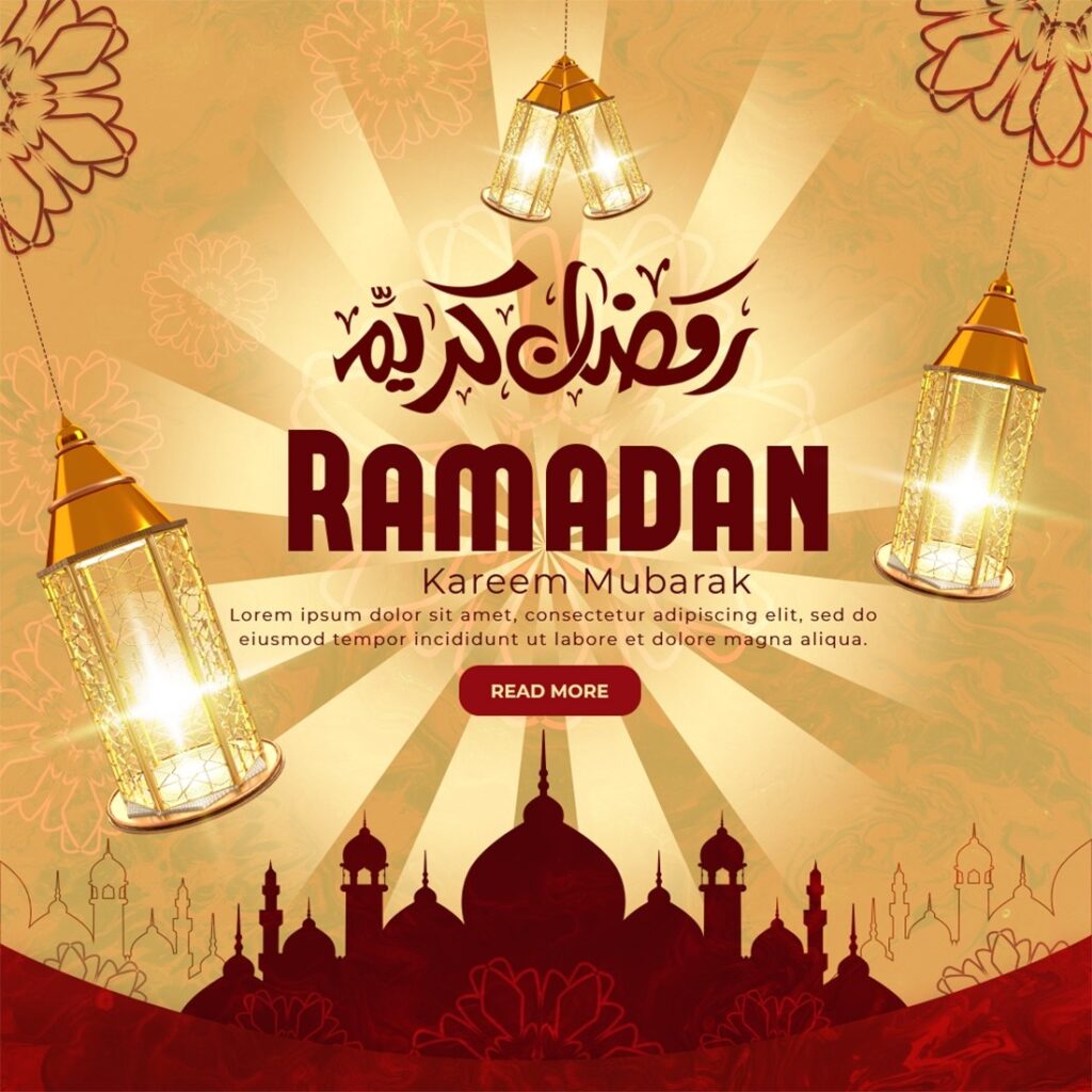 Ramzan Mubarak Social Media Banner Design Template - MasterBundles