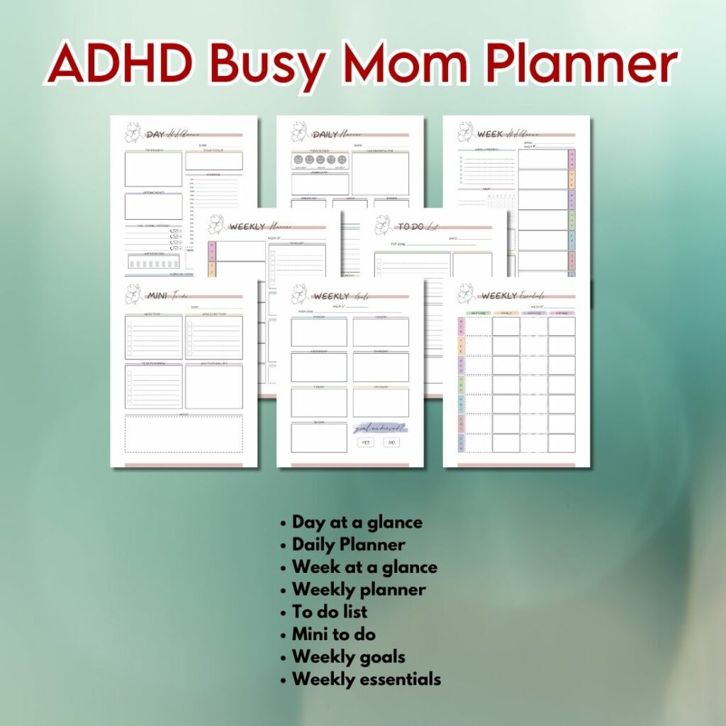 ADHD Busy Mom Planner - Canva Template - MasterBundles