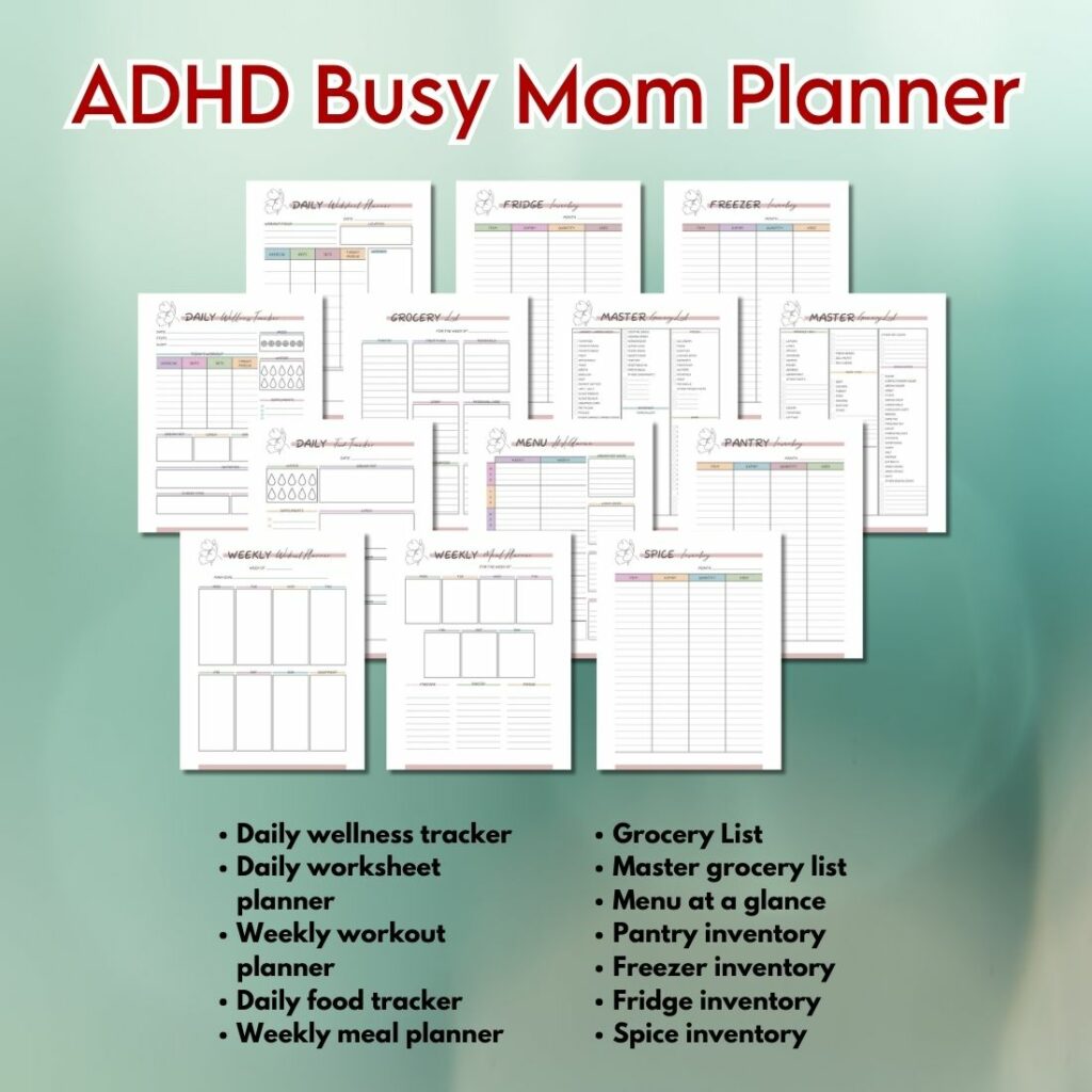 ADHD Busy Mom Planner - Canva Template - MasterBundles