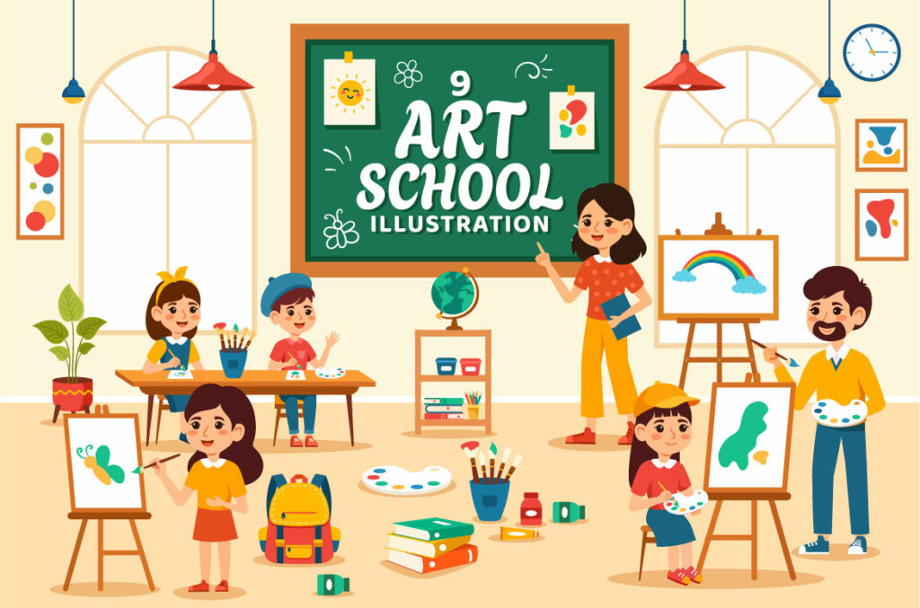 9 Art School of Painting Illustration - MasterBundles