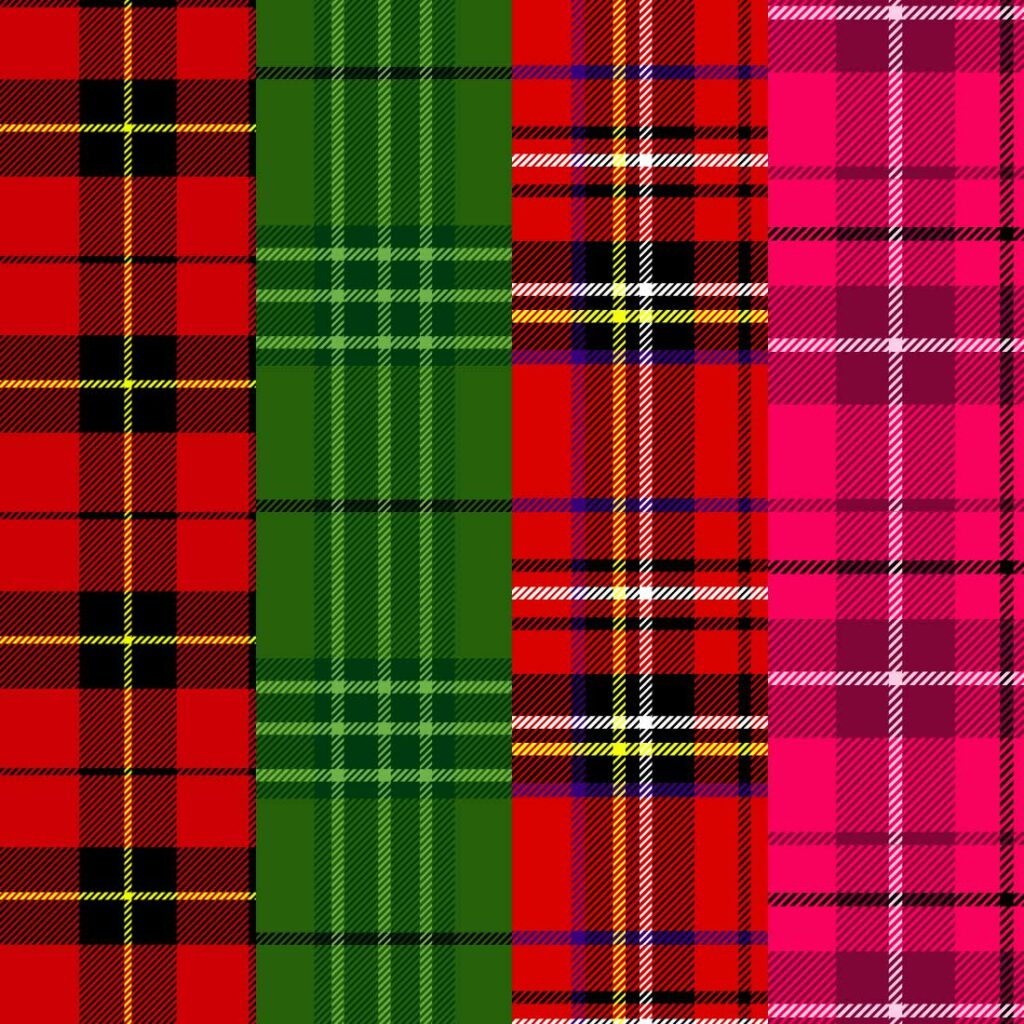 Plaid Patterns - Bundle of 4 Vector Designs - MasterBundles