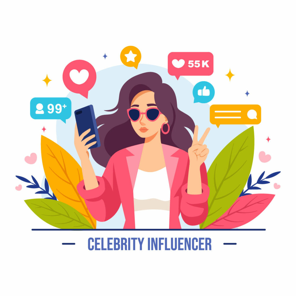 12 Celebrity Influencer Illustration - MasterBundles