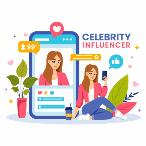 12 Celebrity Influencer Illustration - MasterBundles