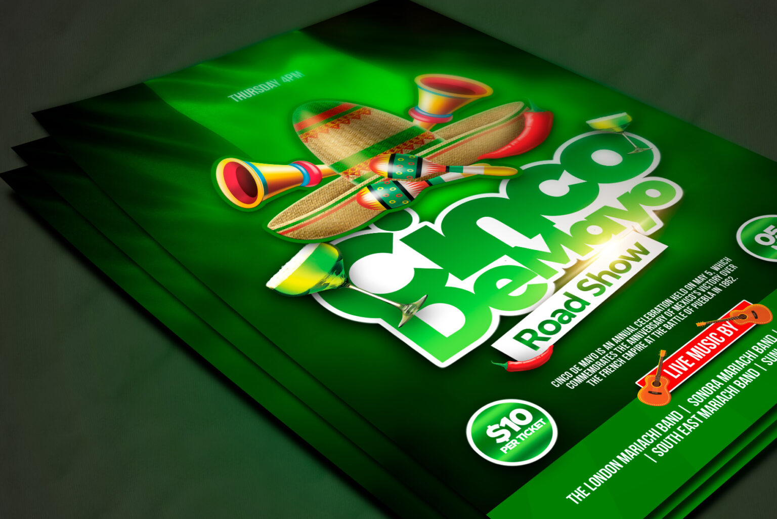 Cinco de Mayo Poster Template Design - MasterBundles