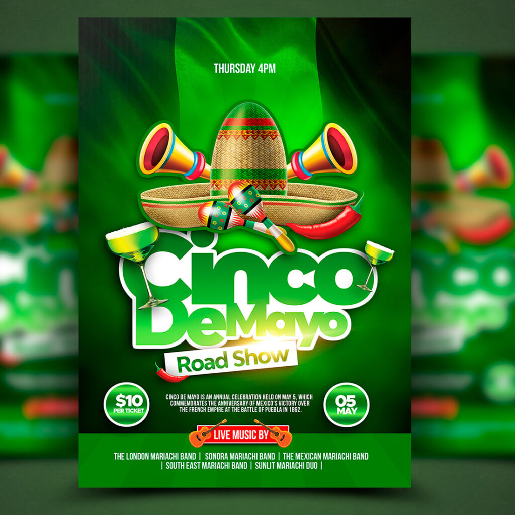 Cinco de Mayo Poster Template Design - MasterBundles