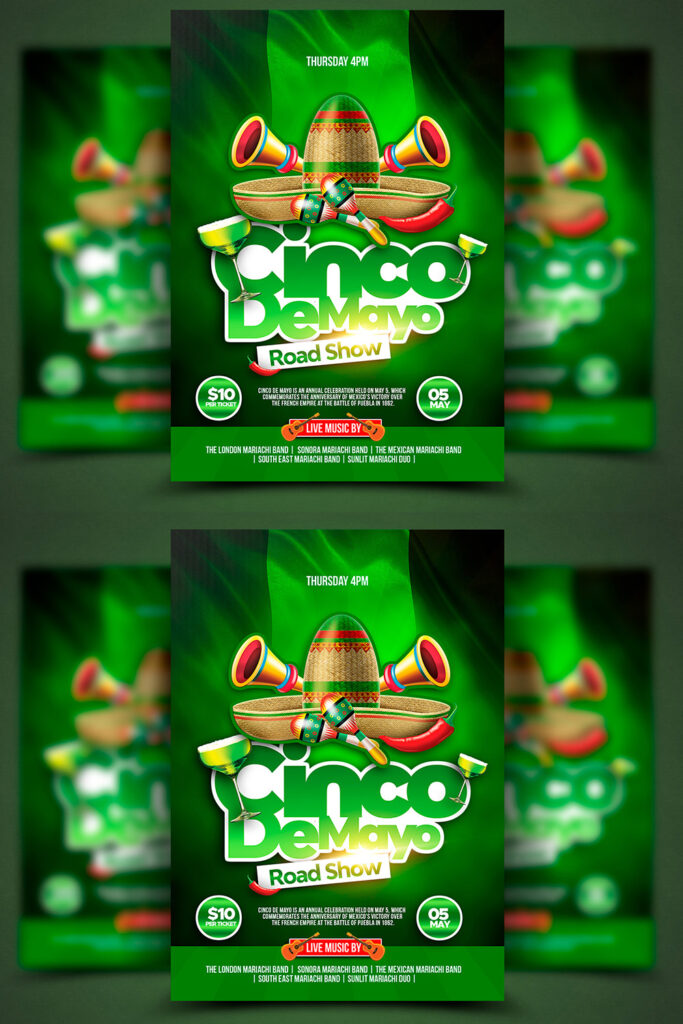 Cinco de Mayo Poster Template Design - MasterBundles