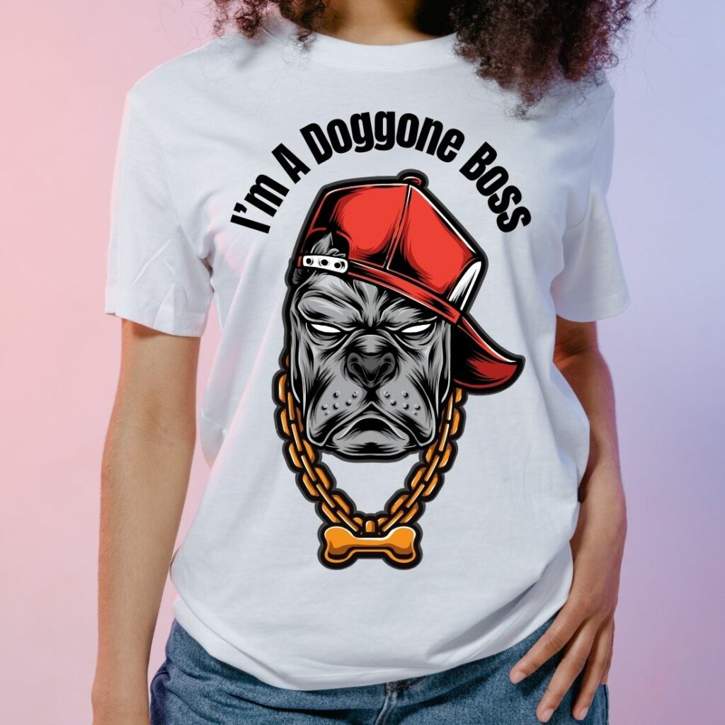 Fun and stylish design “I’m a doggone boss” - MasterBundles