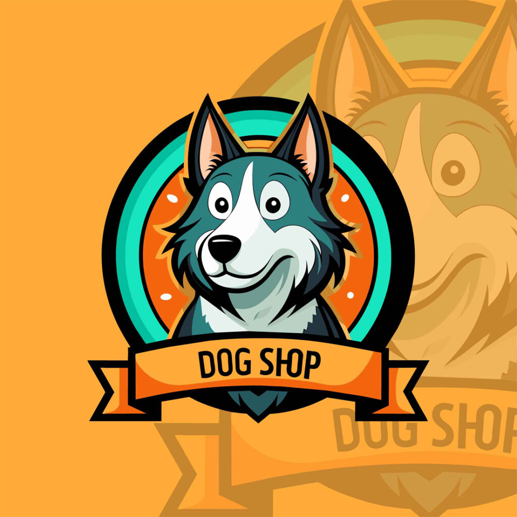 Mascot Dog Shop Logo - MasterBundles