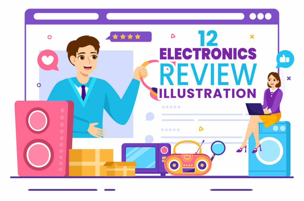 12 Electronics Review Illustration - MasterBundles
