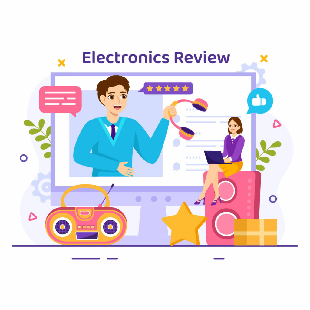 12 Electronics Review Illustration - MasterBundles