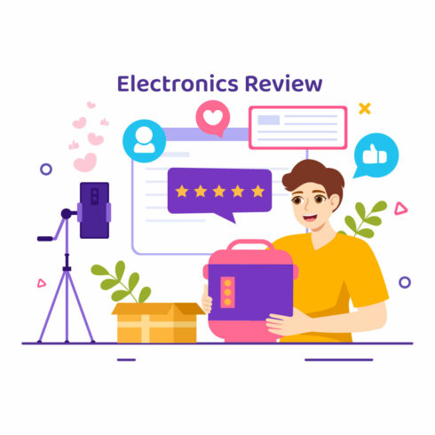 12 Electronics Review Illustration - MasterBundles