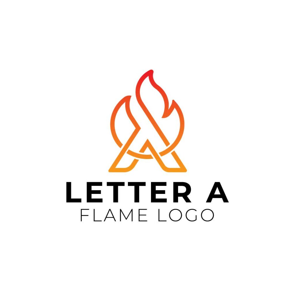 Burning Fire Flame Logo Design Vector Illustration - MasterBundles