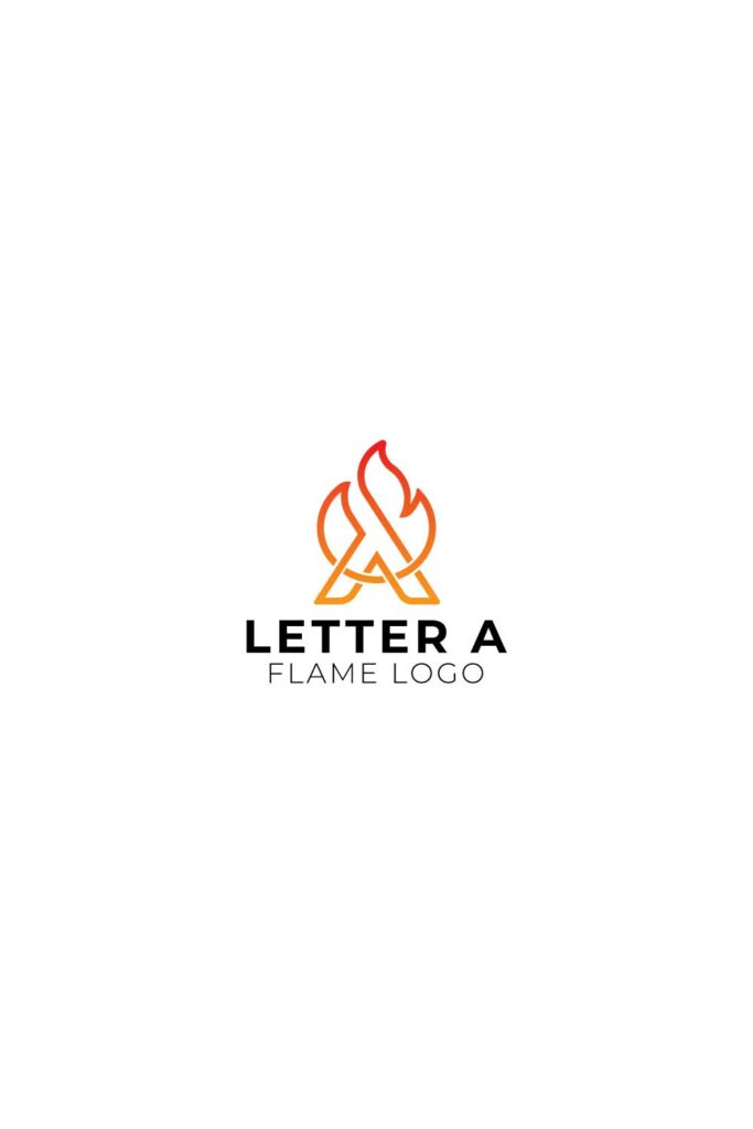 Elegant Letter A Flame Logo - MasterBundles