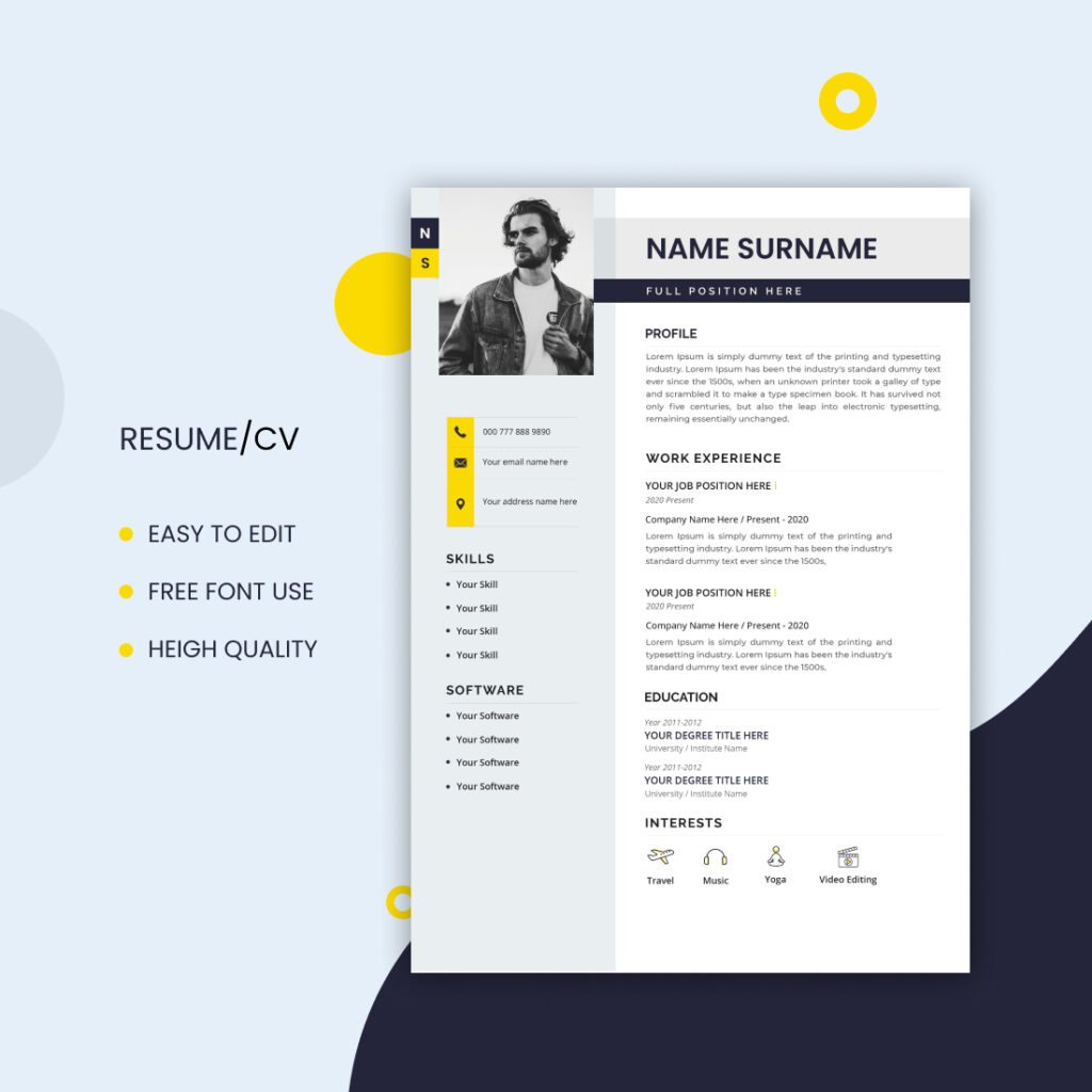 Creative Web Designer Resume Template PSD - MasterBundles