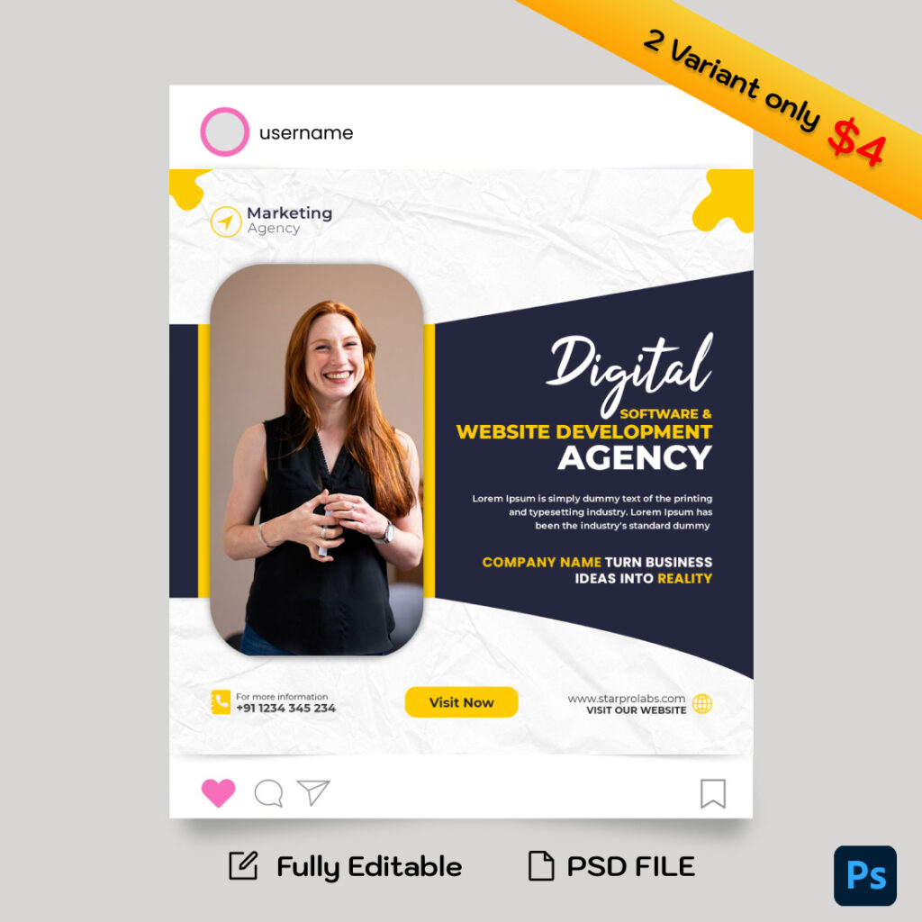 Creative Digital Marketing Post Design - MasterBundles