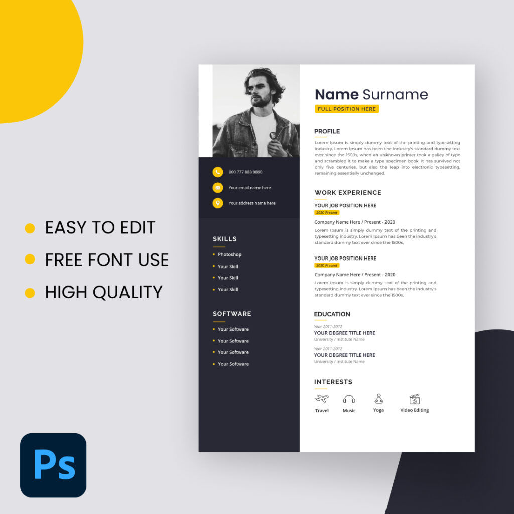 Creative UI UX Designer Resume/CV - MasterBundles