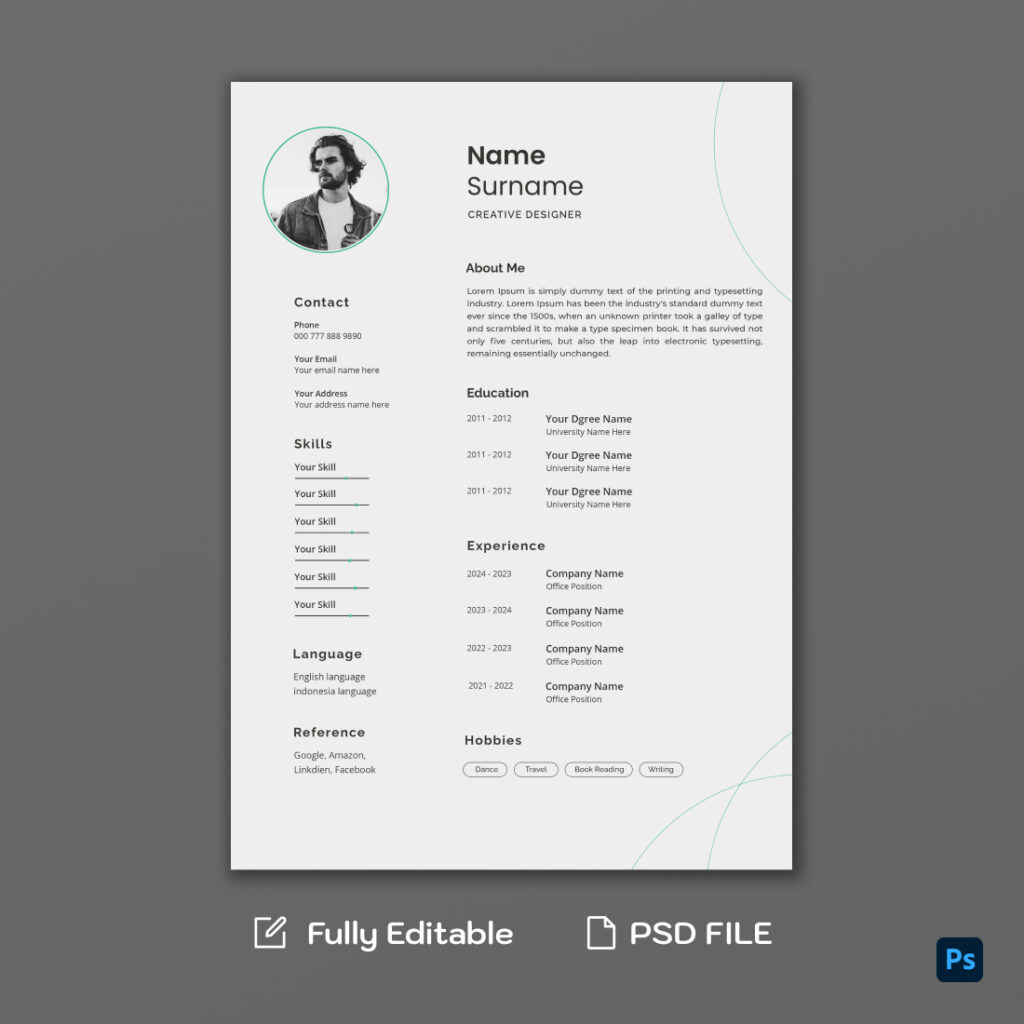 Web Designer Creative Resume / CV Template - MasterBundles