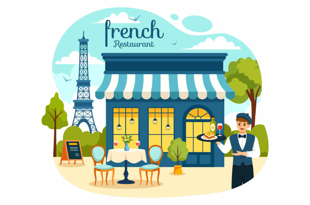 10 French Food Restaurant Illustration - MasterBundles