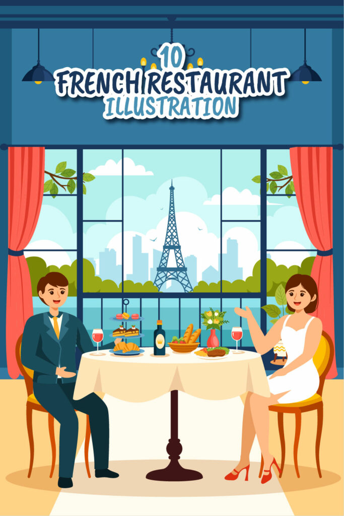 10 French Food Restaurant Illustration - MasterBundles