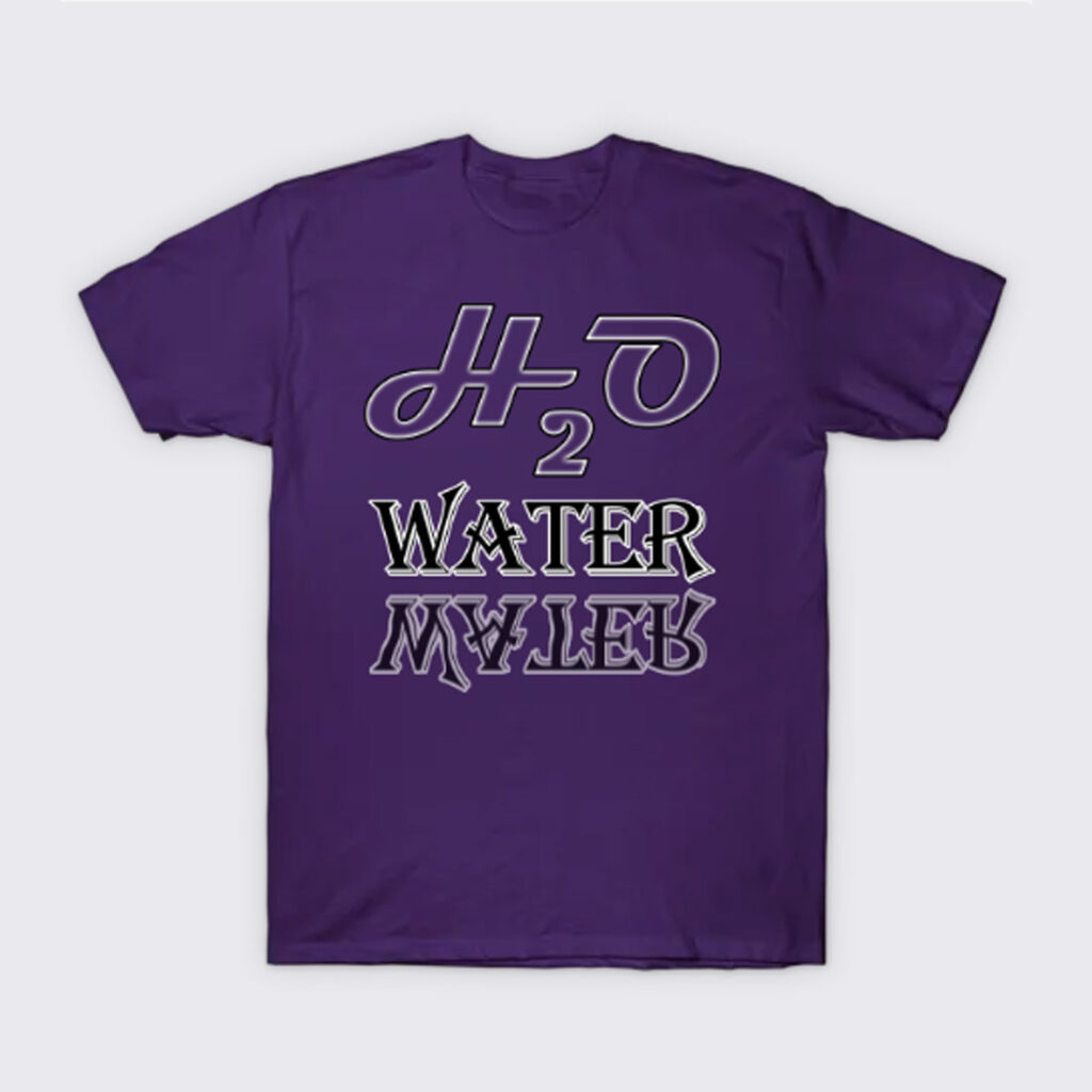 H2O Water T shirt Design