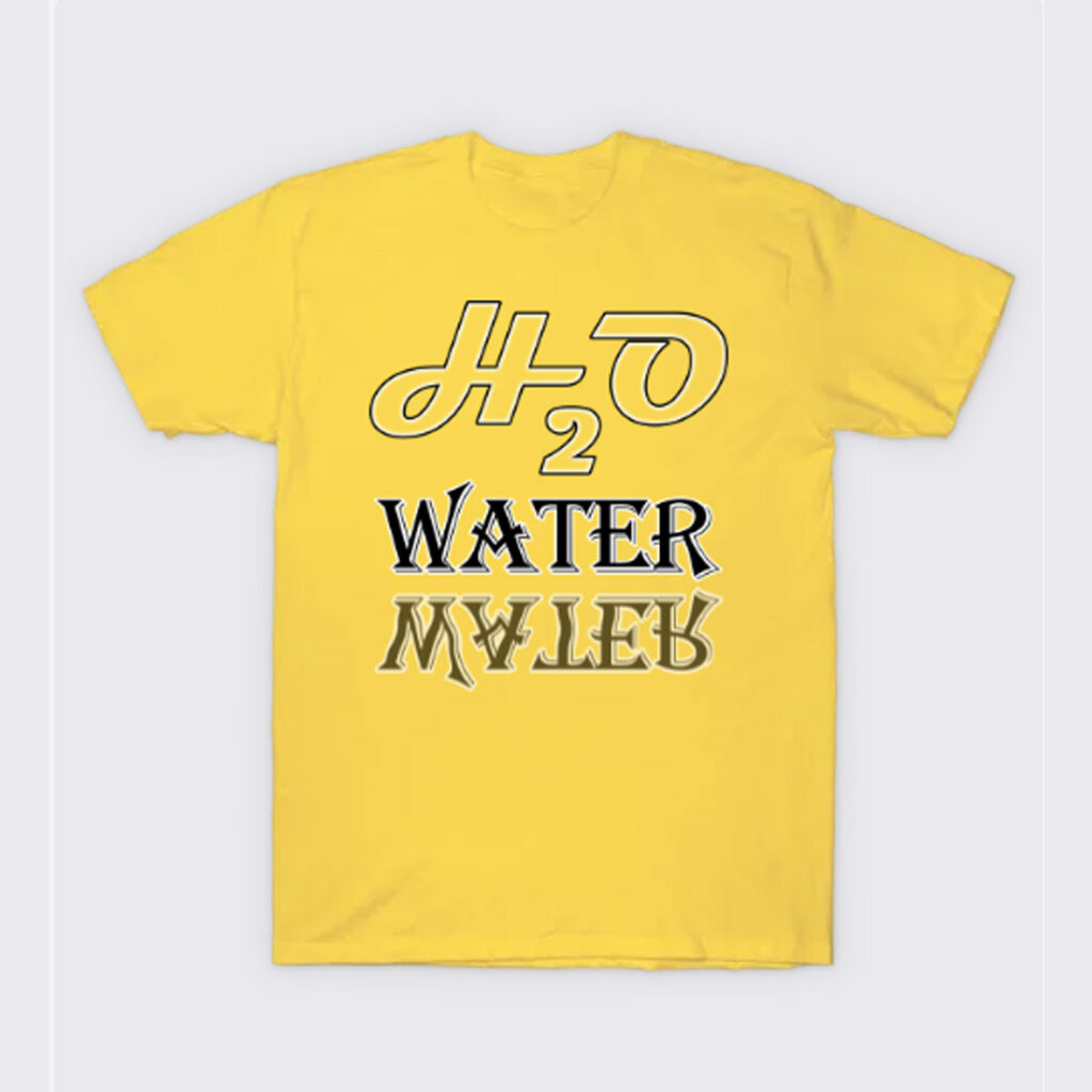 H2O Water T shirt Design