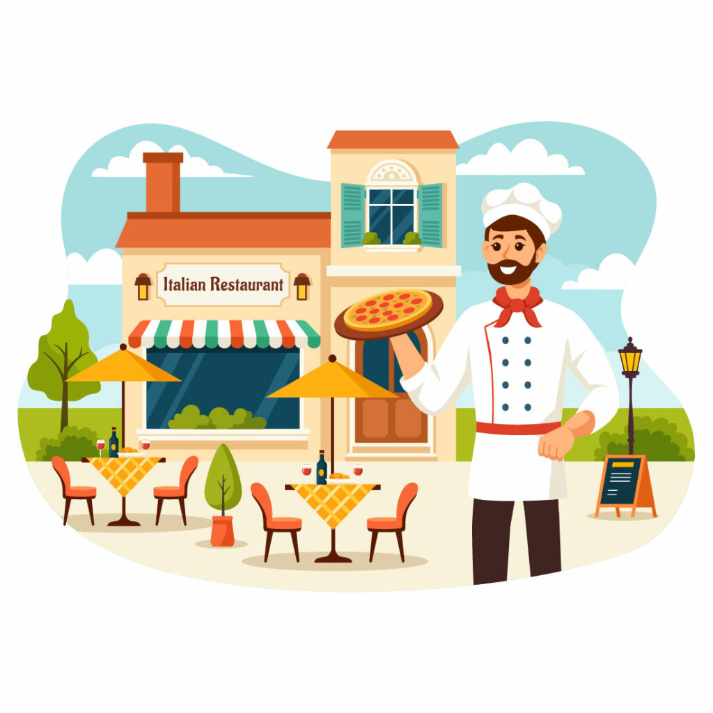 10 Italian Food Restaurant Illustration - MasterBundles