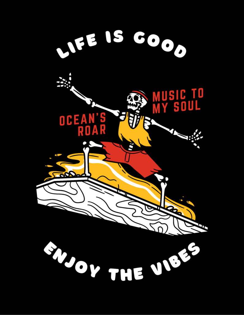 Infernal Fusion: Red and Black Illustrative Skull T-Shirt - MasterBundles