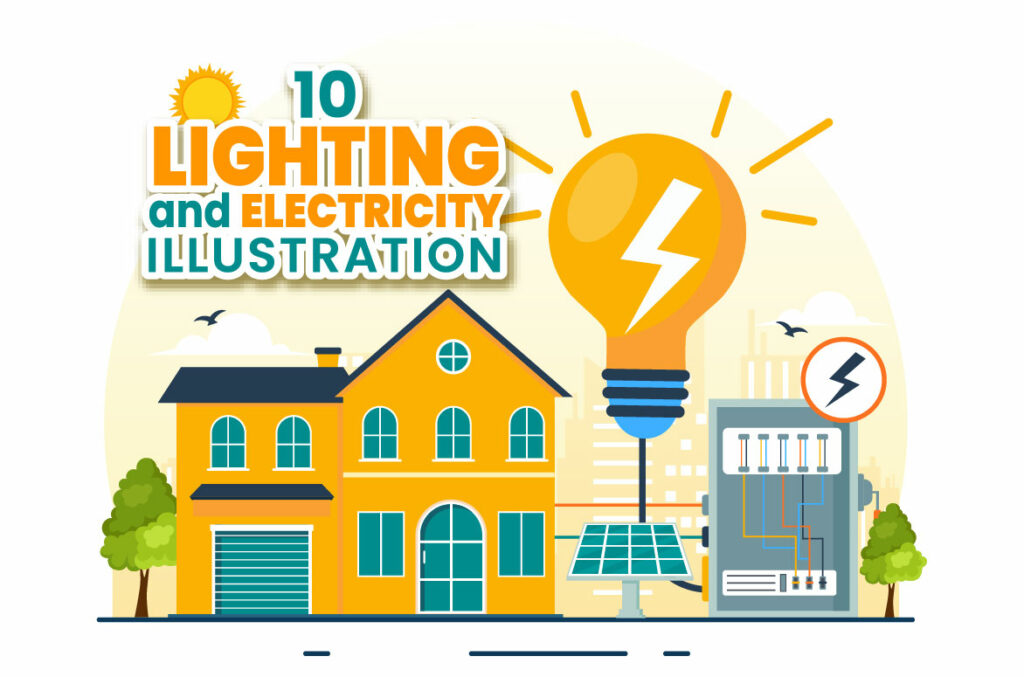 10 Lighting and Electricity Energy Illustration - MasterBundles