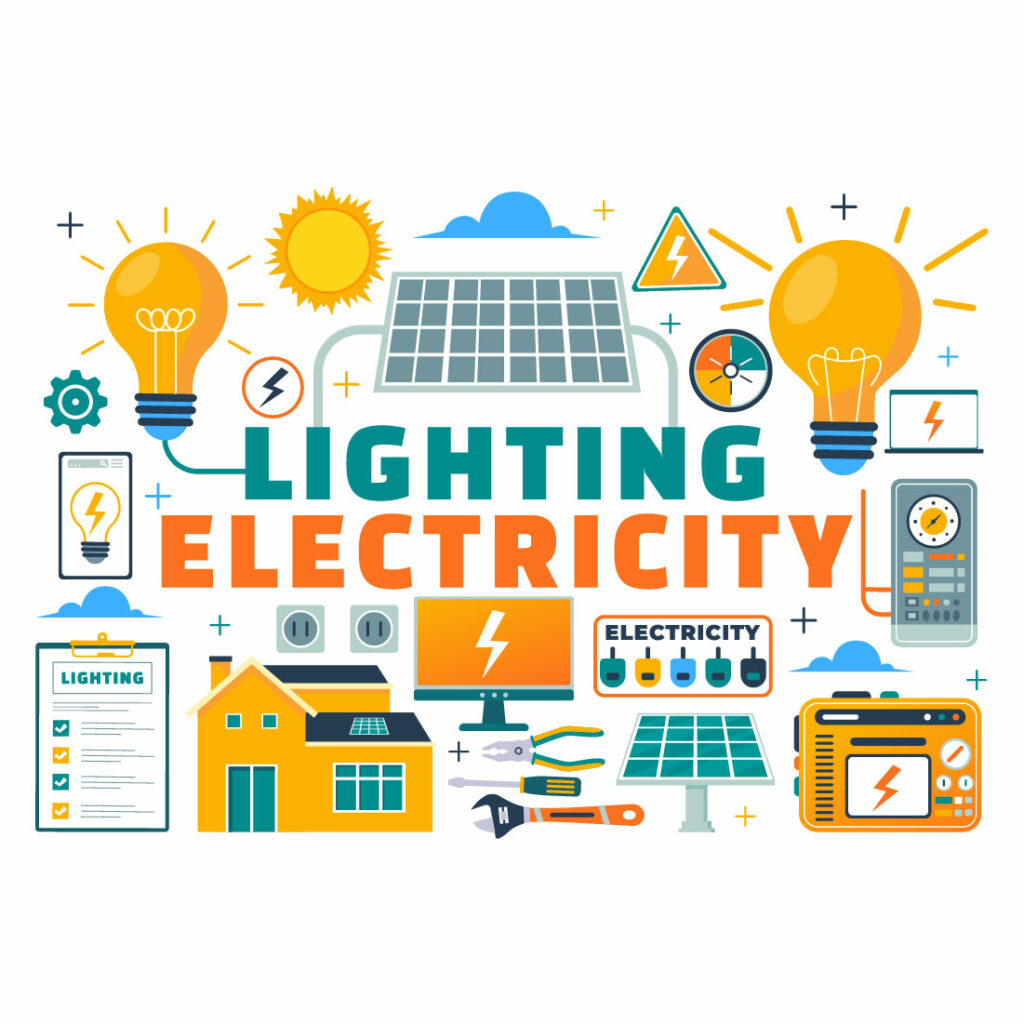10 Lighting and Electricity Energy Illustration - MasterBundles