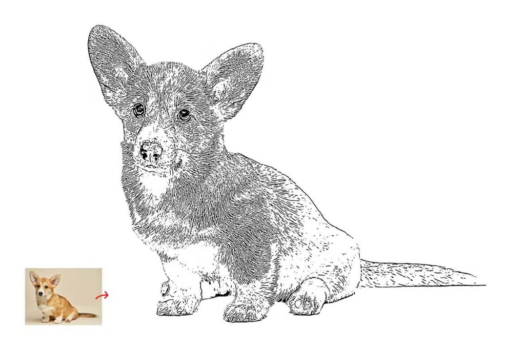 Easy Line Art Photoshop Action - MasterBundles