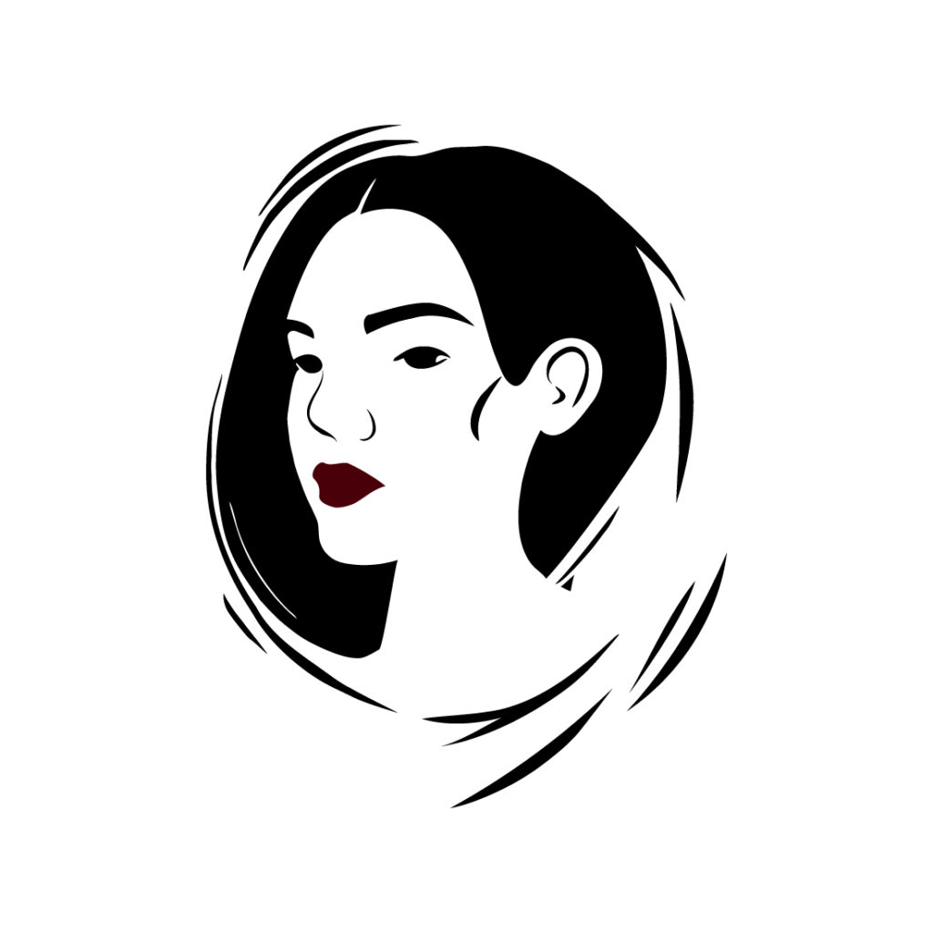 Beautiful Woman Face Vector Art Illustration - MasterBundles