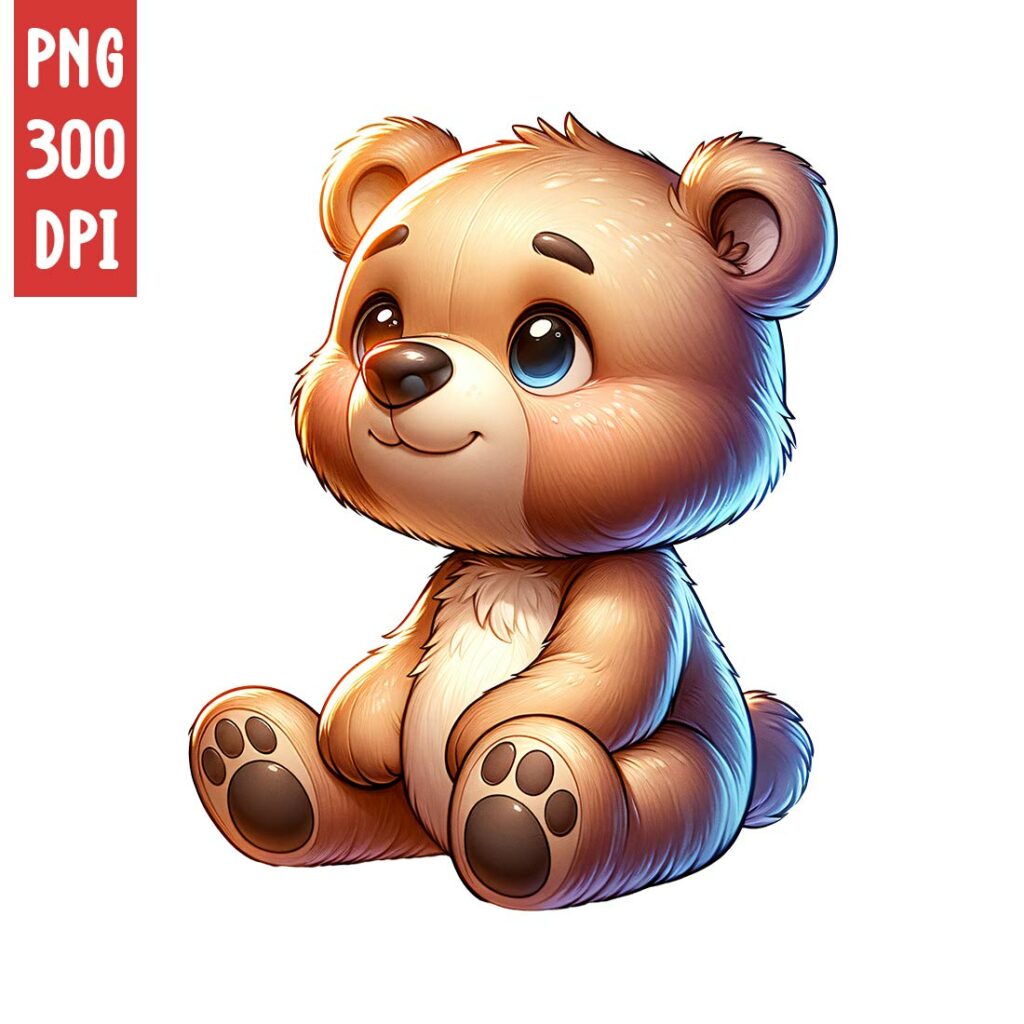 Cute Bear Clipart | Animals Clipart | PNG - MasterBundles