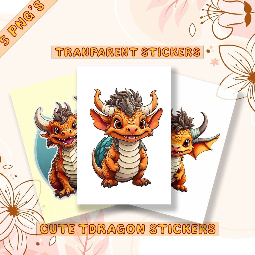 Super Dragon Stickers - MasterBundles