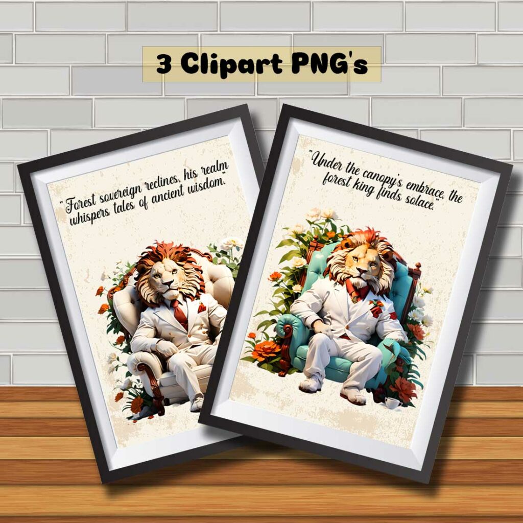 Forest king Resting in Forest Clipart - MasterBundles