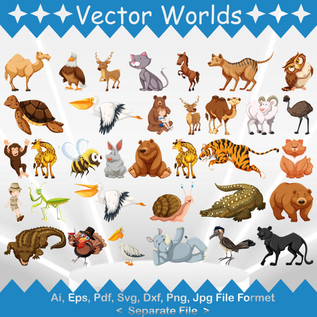Wild Animals SVG Vector Design - MasterBundles