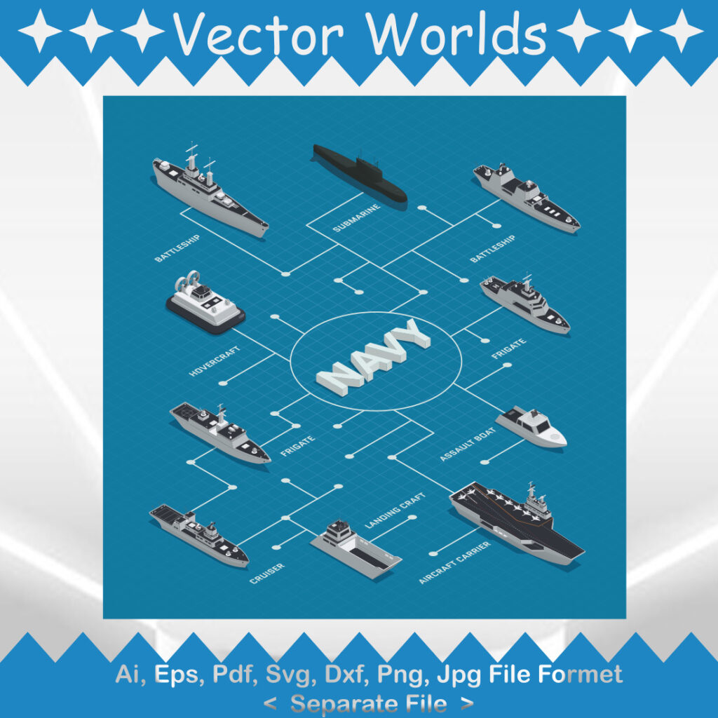 Navy Ship SVG Vector Design - MasterBundles