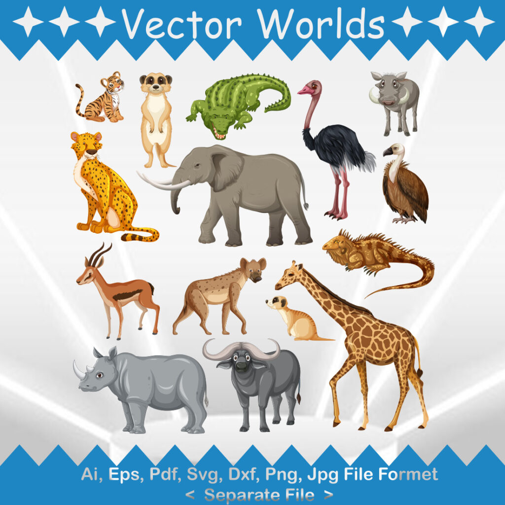 Wild Animals SVG Vector Design - MasterBundles