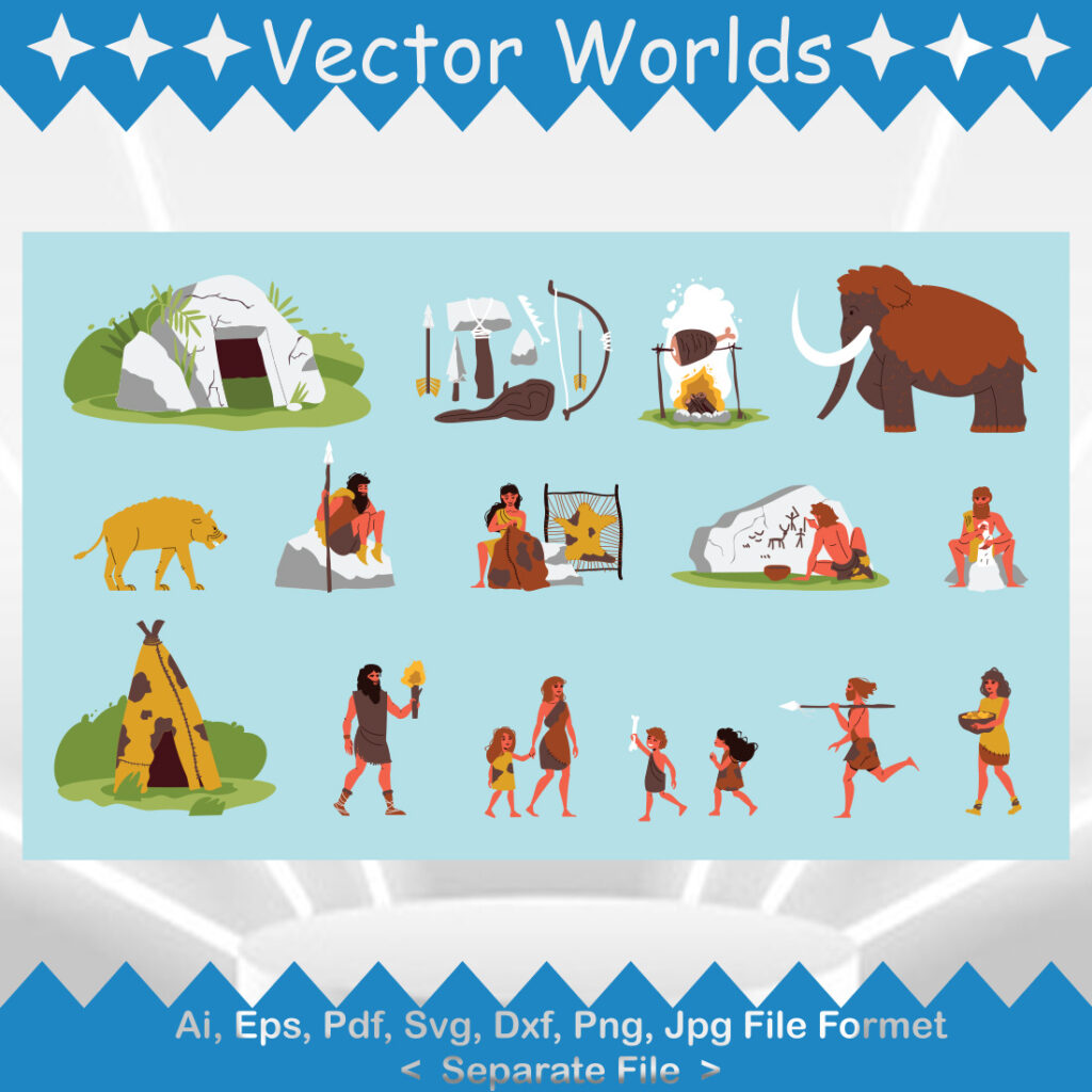 Primitive People SVG Vector Design - MasterBundles