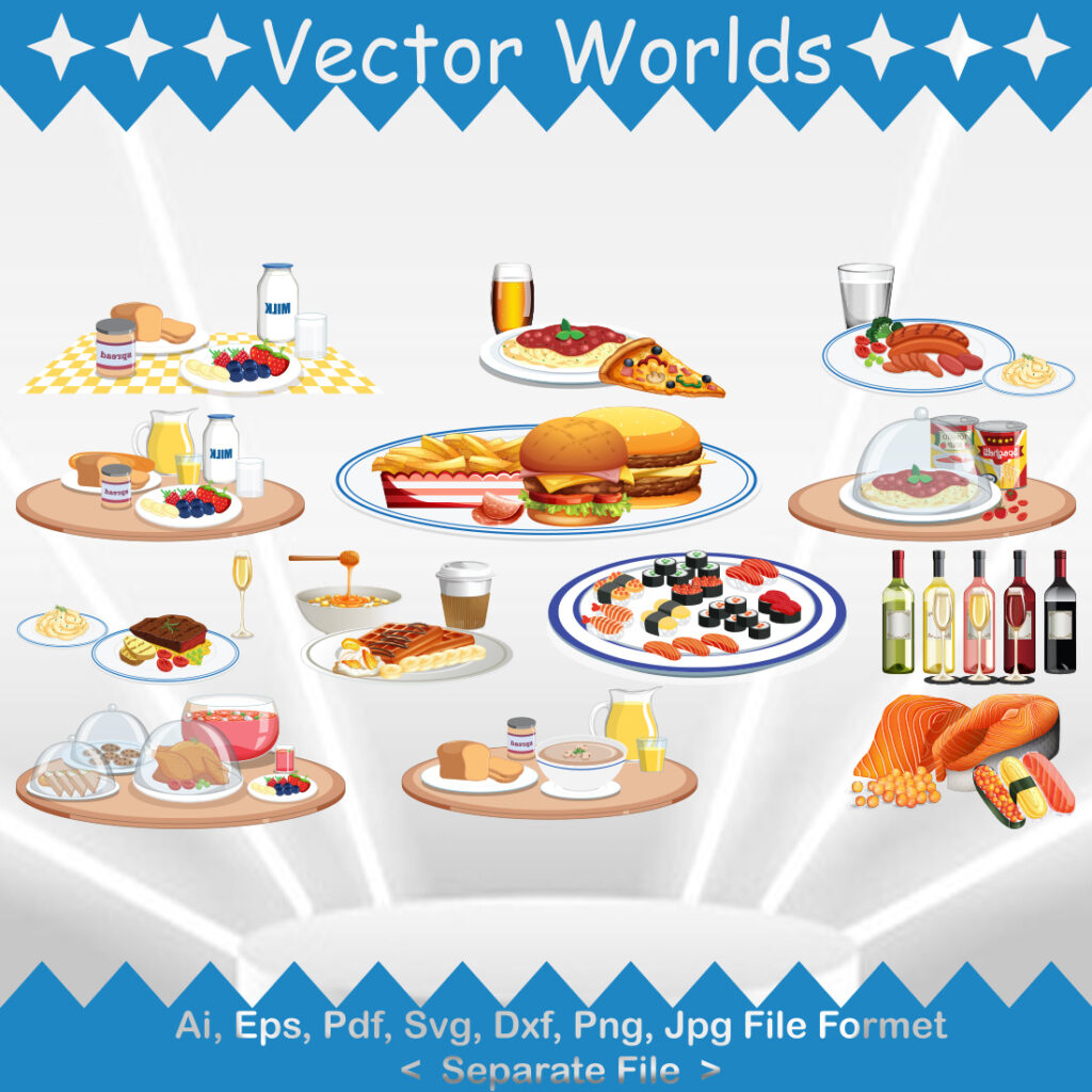 Food Cartoon SVG Vector Design - MasterBundles