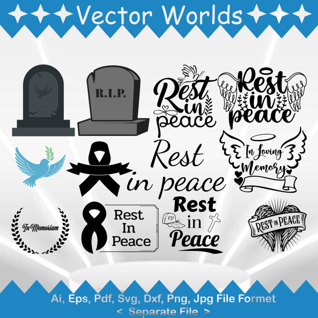 Rest In Peace SVG Vector Design - MasterBundles