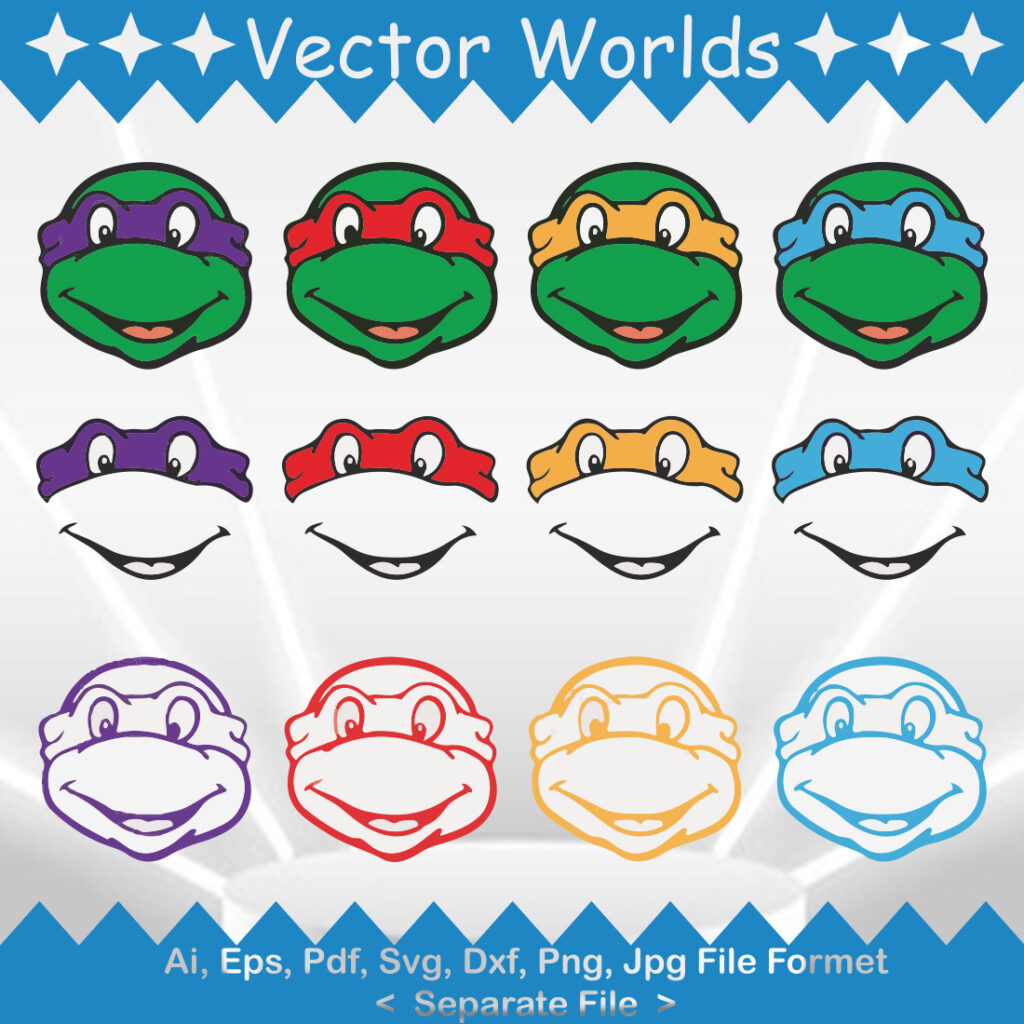 Ninja Turtles Mask SVG Vector Design - MasterBundles