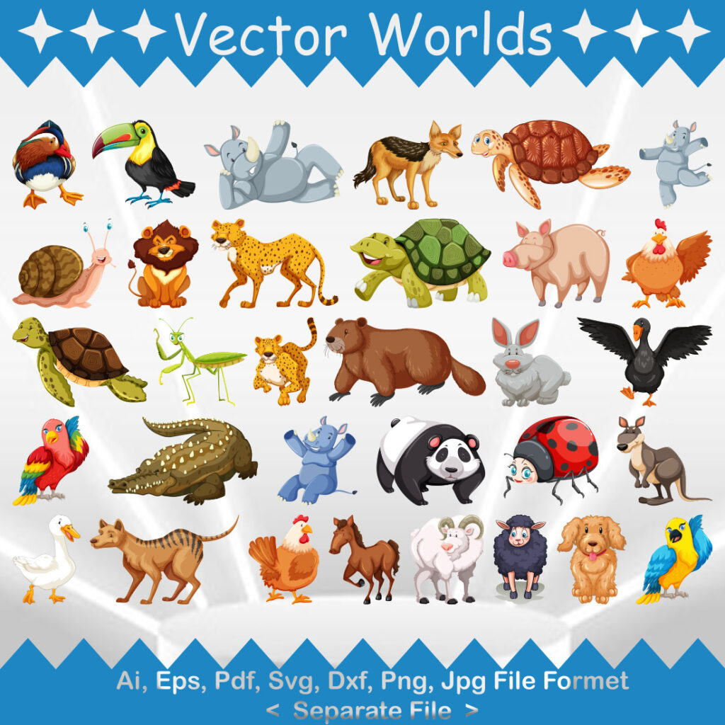 Wild Animals SVG Vector Design - MasterBundles