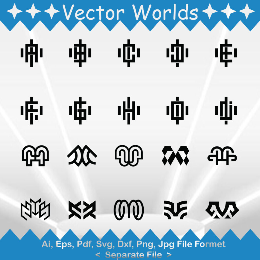 Monogram Logo SVG Vector Design - MasterBundles
