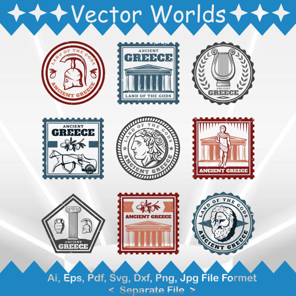 Ancient Greece Label SVG Vector Design - MasterBundles