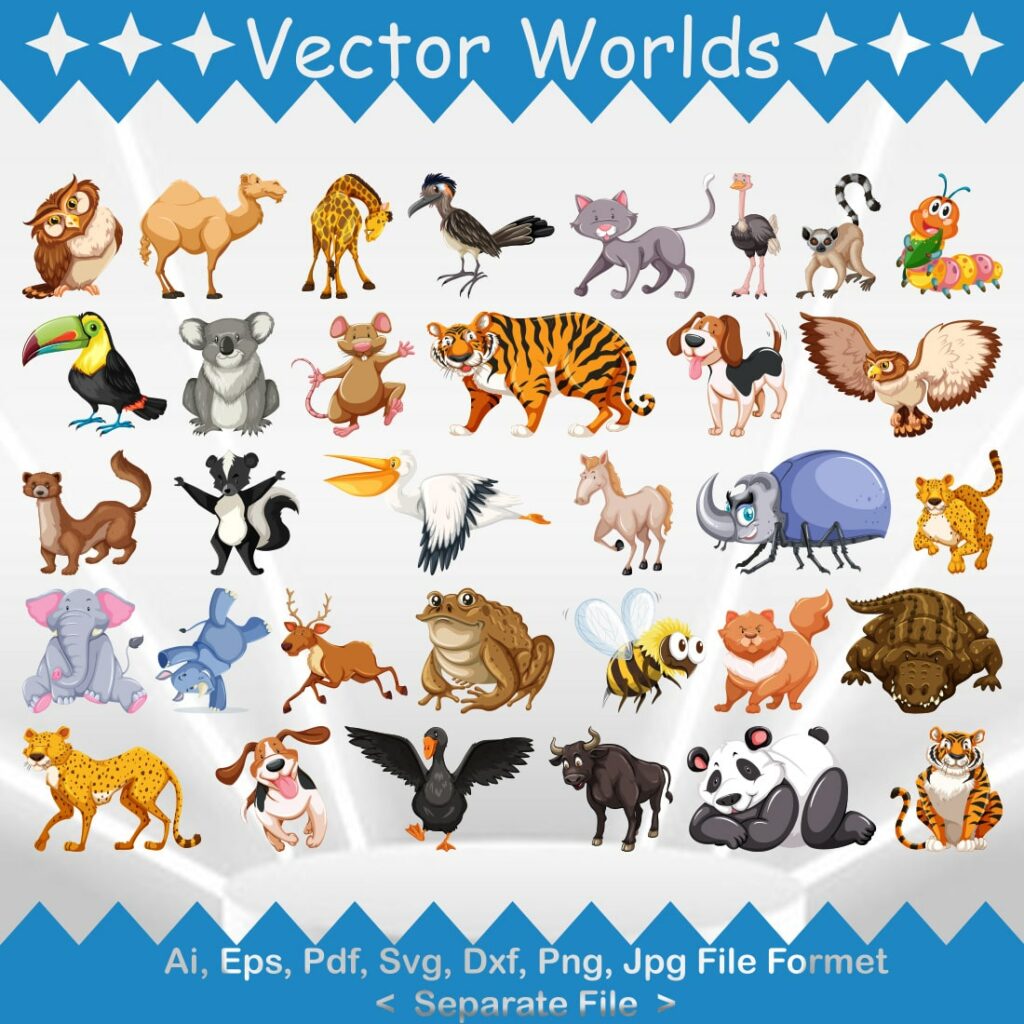 Wild Animals SVG Vector Design - MasterBundles