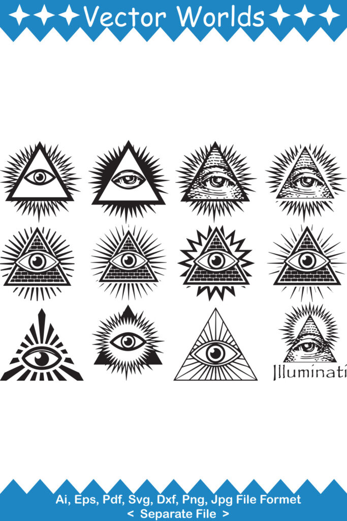 Masonic Eye Symbol SVG Vector Design - MasterBundles