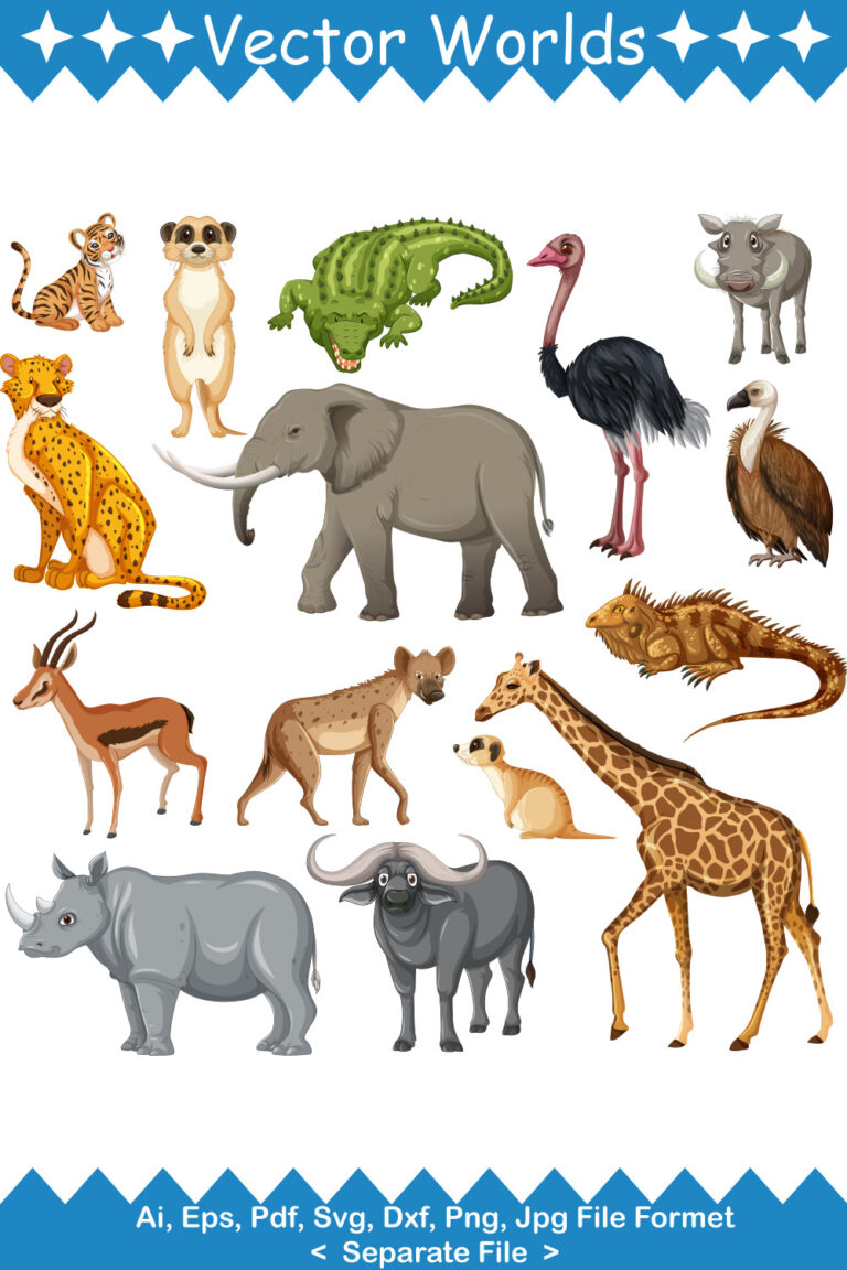 Wild Animals SVG Vector Design - MasterBundles