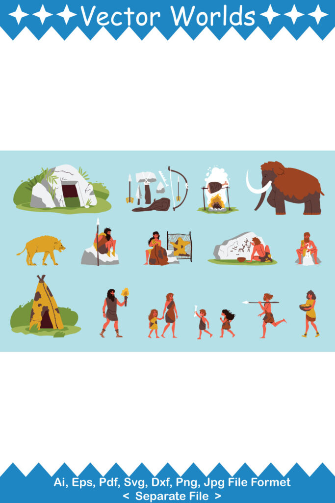 Primitive People SVG Vector Design - MasterBundles
