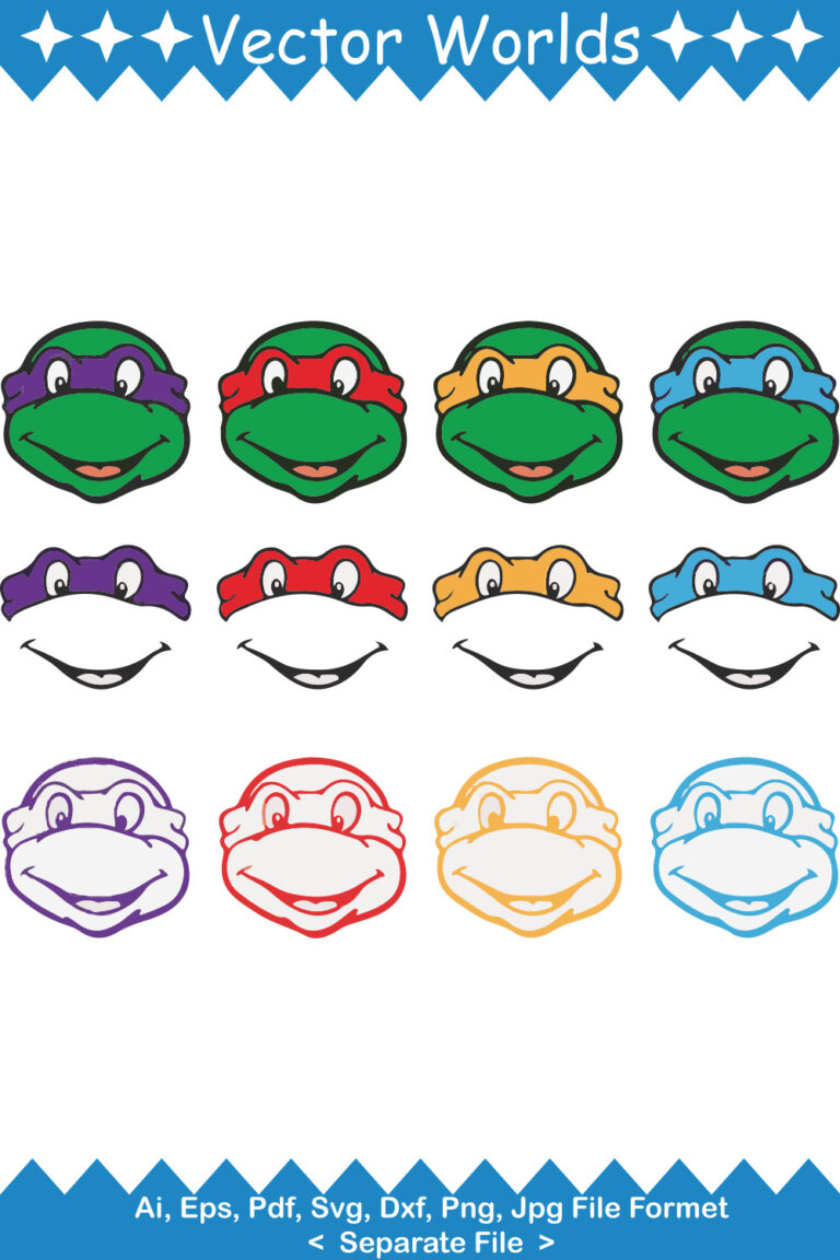 Ninja Turtles Mask SVG Vector Design - MasterBundles